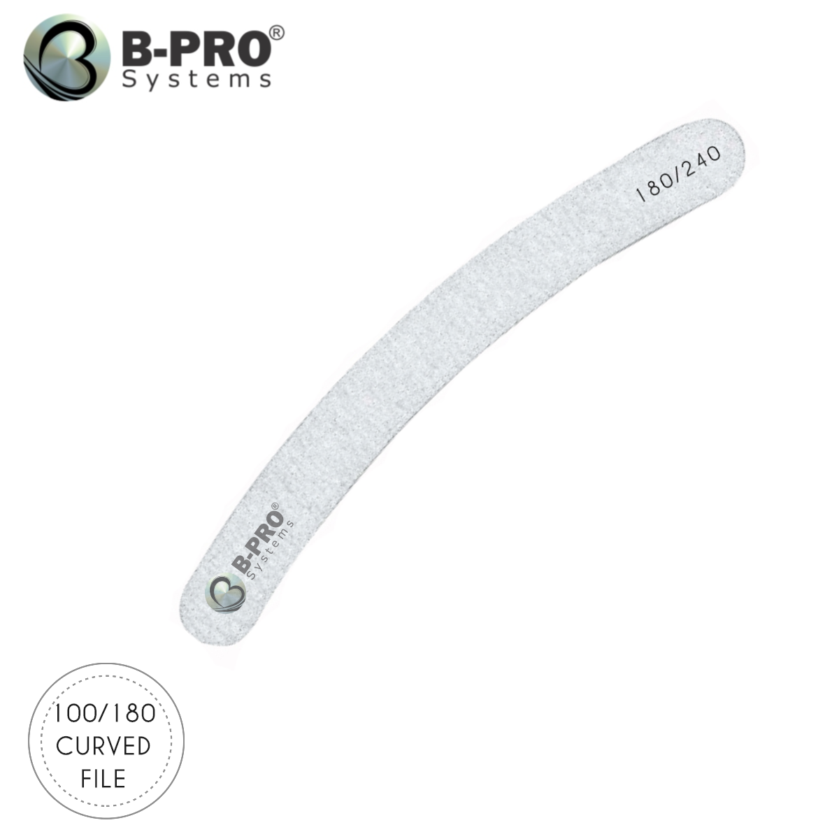180/240 Curved Nail File - B-PRO Systems