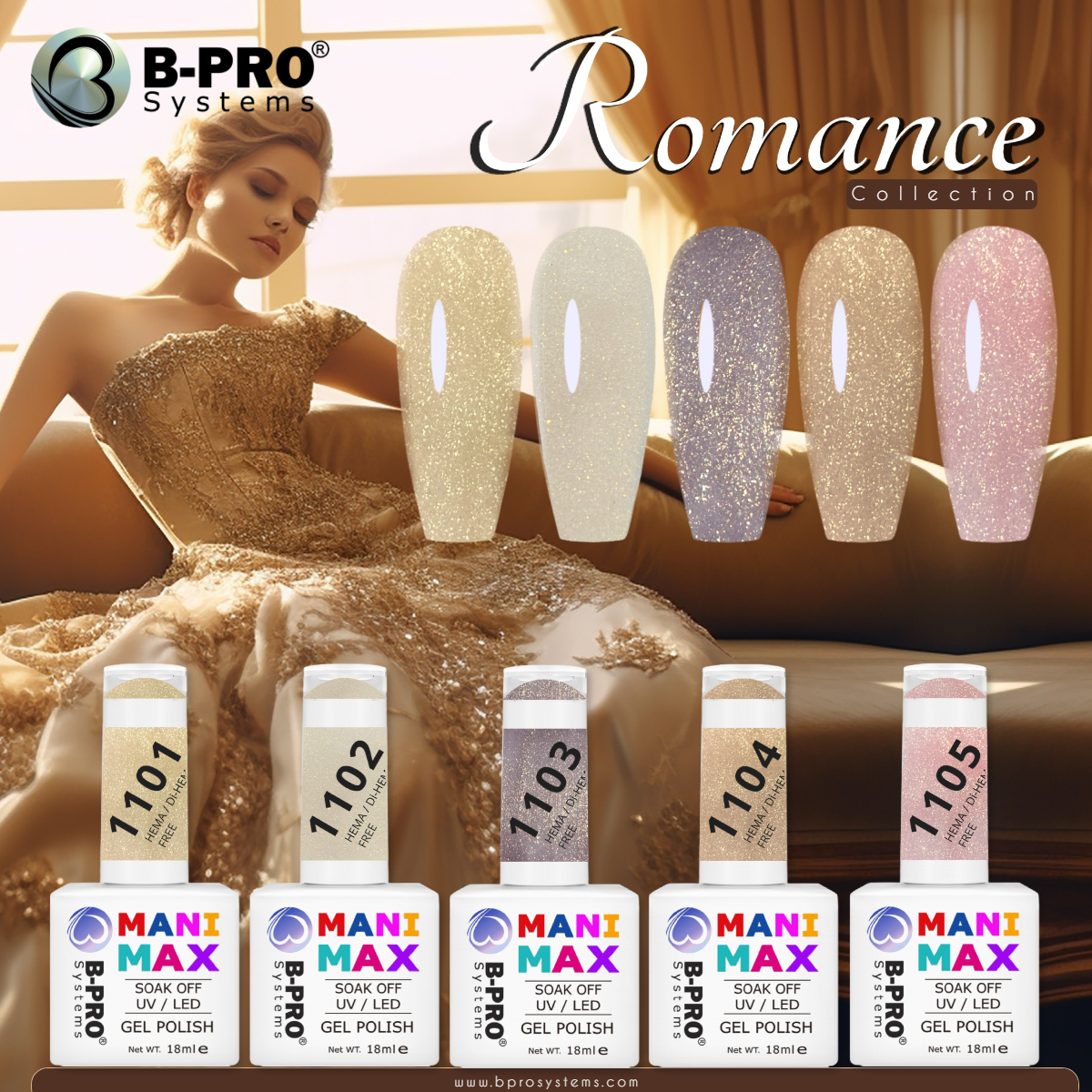 "ROMANCE" MANI MAX Collection 18ml - B-PRO Systems